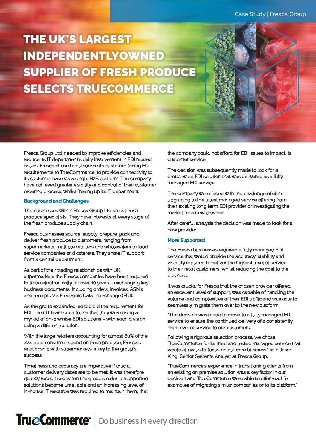 Fresca Group | EDI Managed Service | Case Study