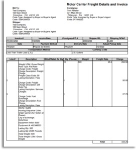 EDI 210 | Motor Carrier Freight Details and Invoice