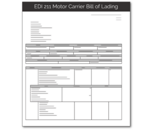 EDI 211 | Motor Carrier Bill of Lading