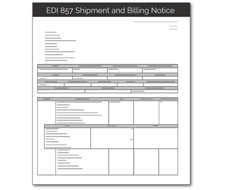 EDI 857 | Shipment and Billing Notice