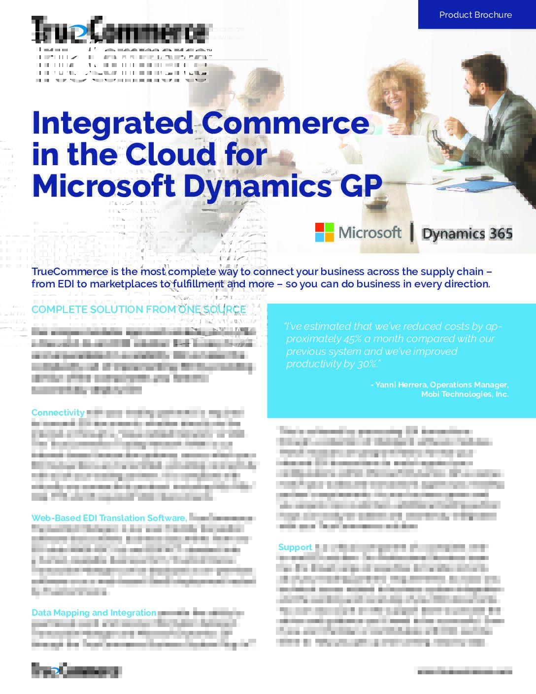 TrueCommerce Resource: Microsoft Dynamics GP Integration PDF